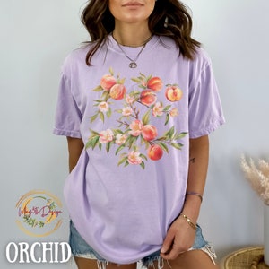 Peach T-shirt, Peaches Shirt, Graphic T-shirt, Graphic Tee, Comfort ...