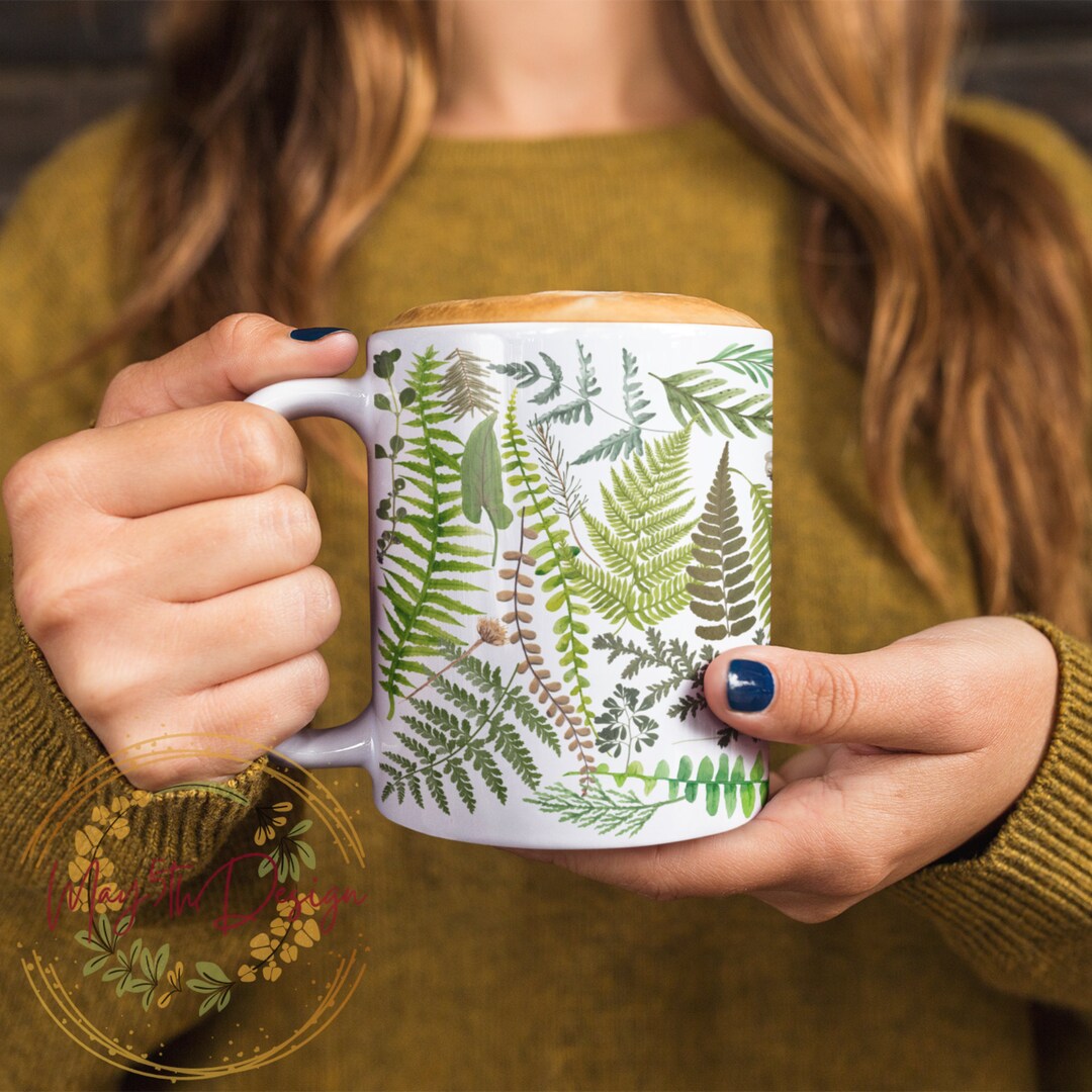 Fern Mug, Plant Mug, PNW Gift, Ferns Nature Gift, Pacific Northwest ...
