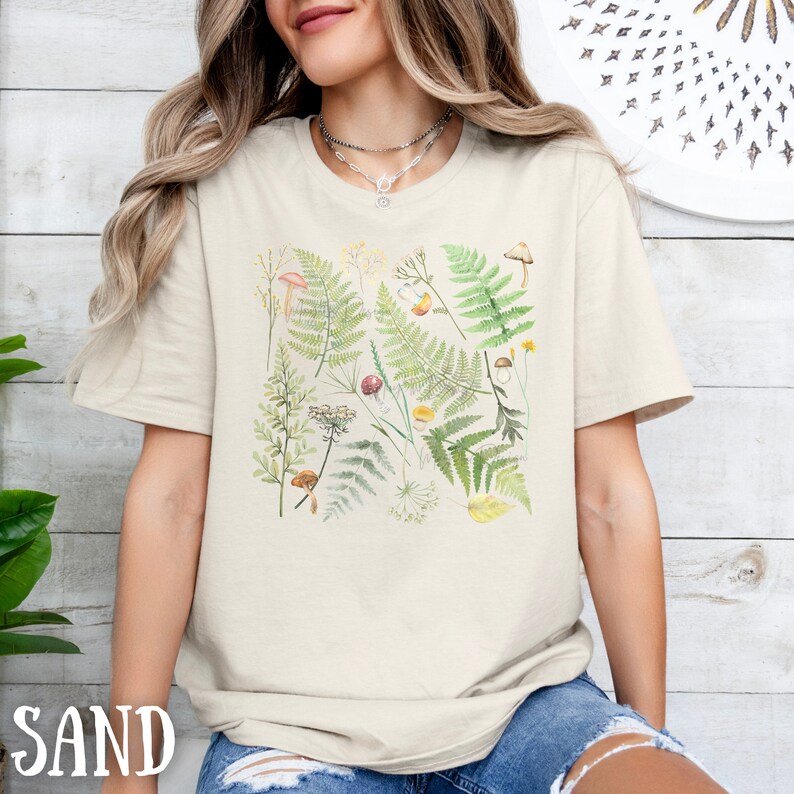 Fern Shirt, Plant Shirt, Fern Gift, Vintage Botanical Flower Garden ...