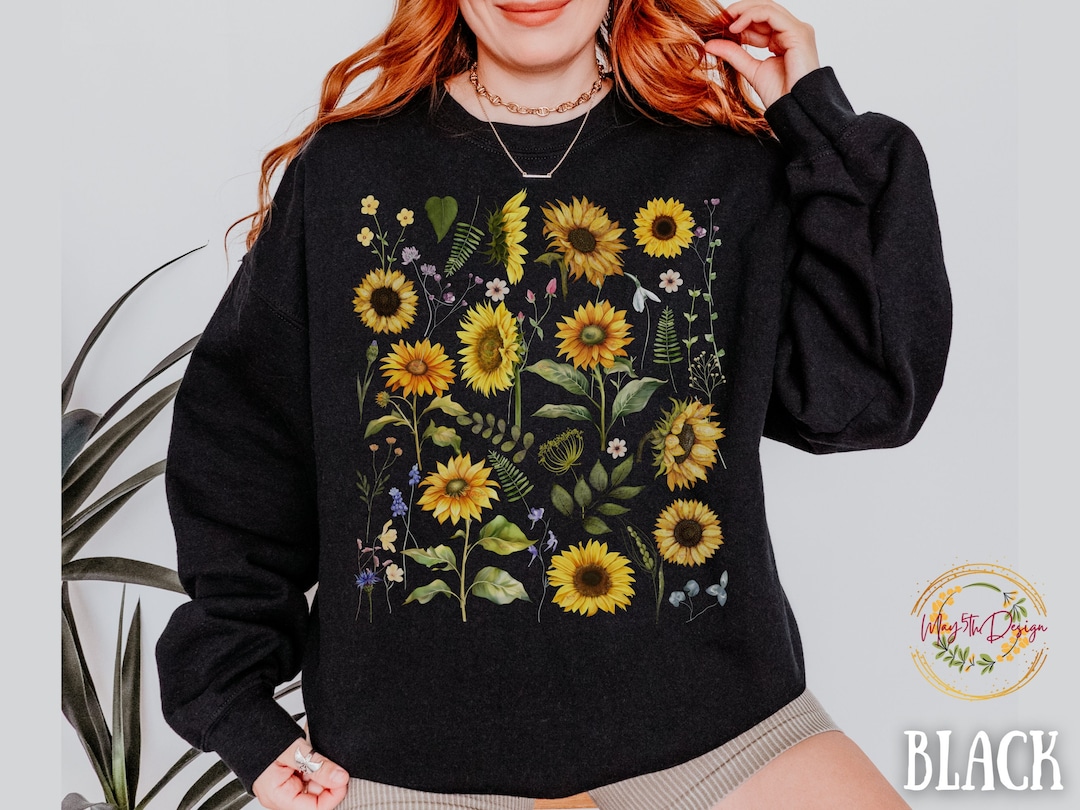 Sunflower Sweatshirt, Sunflower Gift, Sunflower Shirt, Womens ...