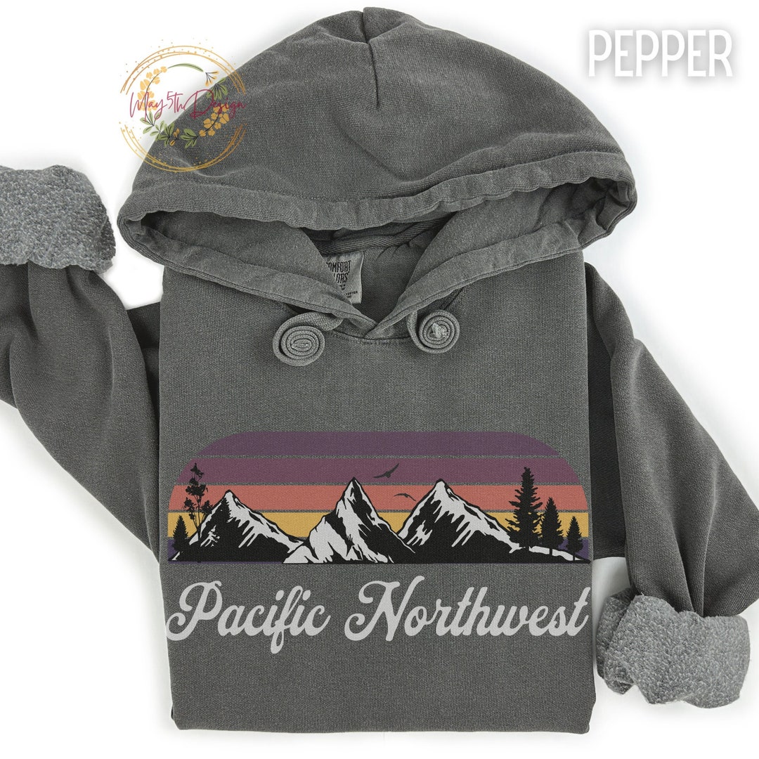 PNW Hoodie for Women and Men, Comfort Colors, Pacific Northwest Hoodie ...