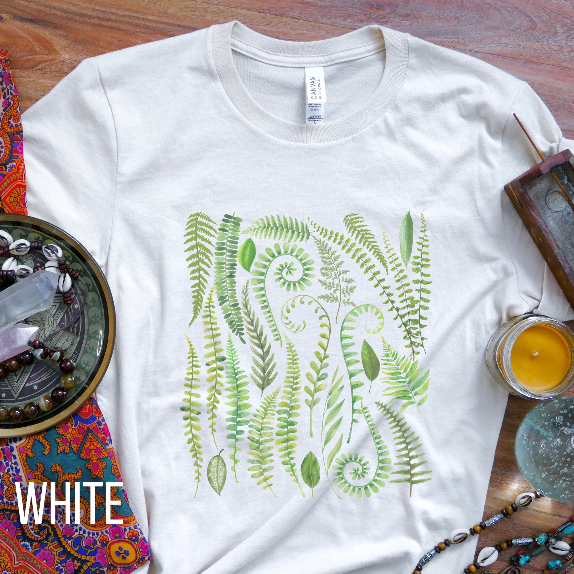 Forester Shirt Fern Print T Shirt Leaf Print Shirt - Etsy