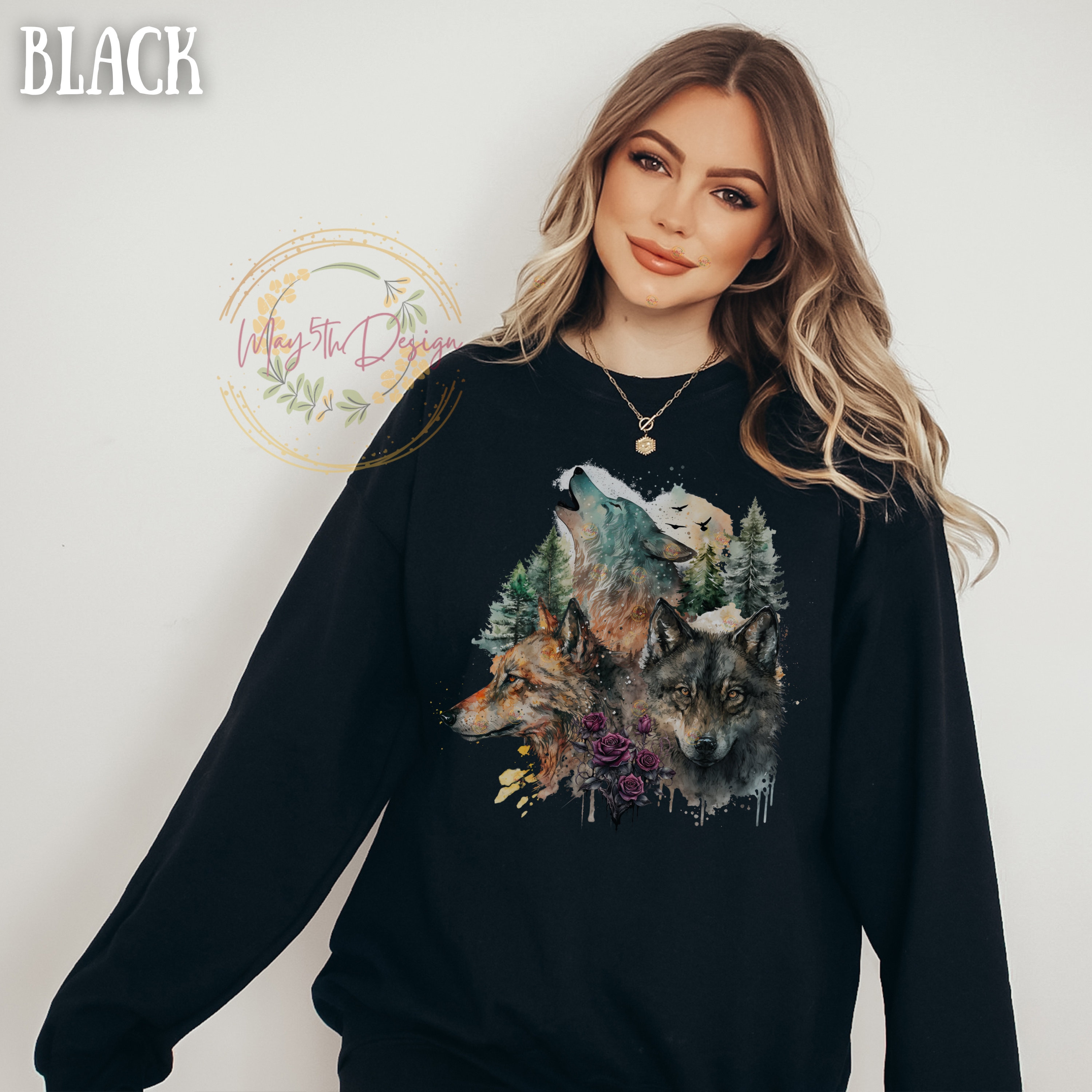 Wolf Sweater, Wolf Sweater Vintage, Wolf Sweatshirt for Women ...