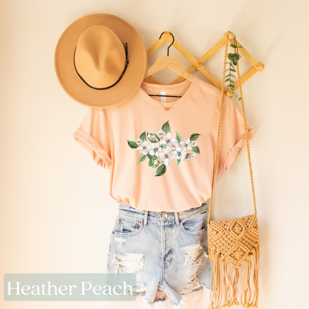 White Flowers Shirt, Vintage Styled White Floral Shirt, Wildflowers ...