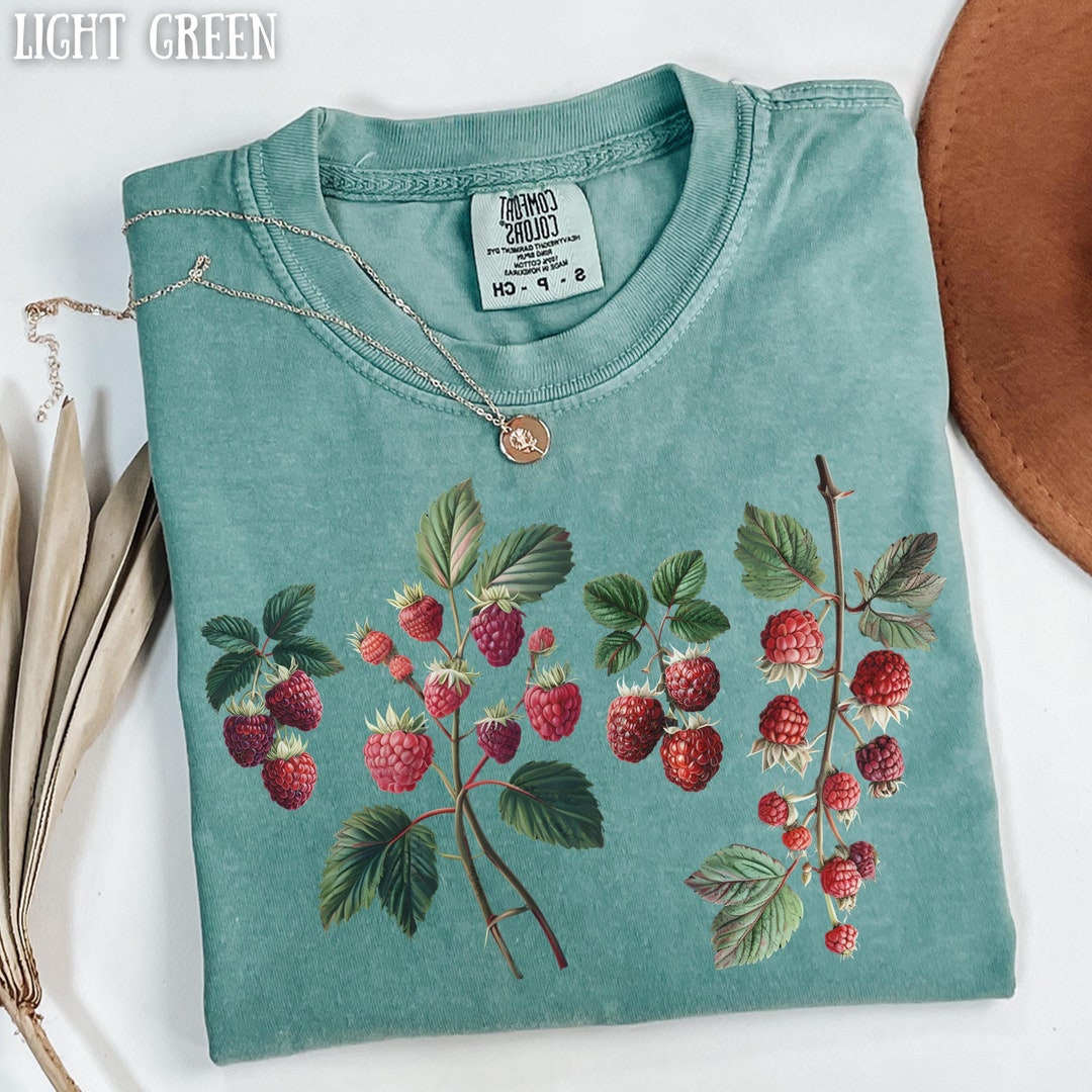 Raspberries Raspberry Cottagecore T-shirt, Retro Raspberry Graphic Tee ...
