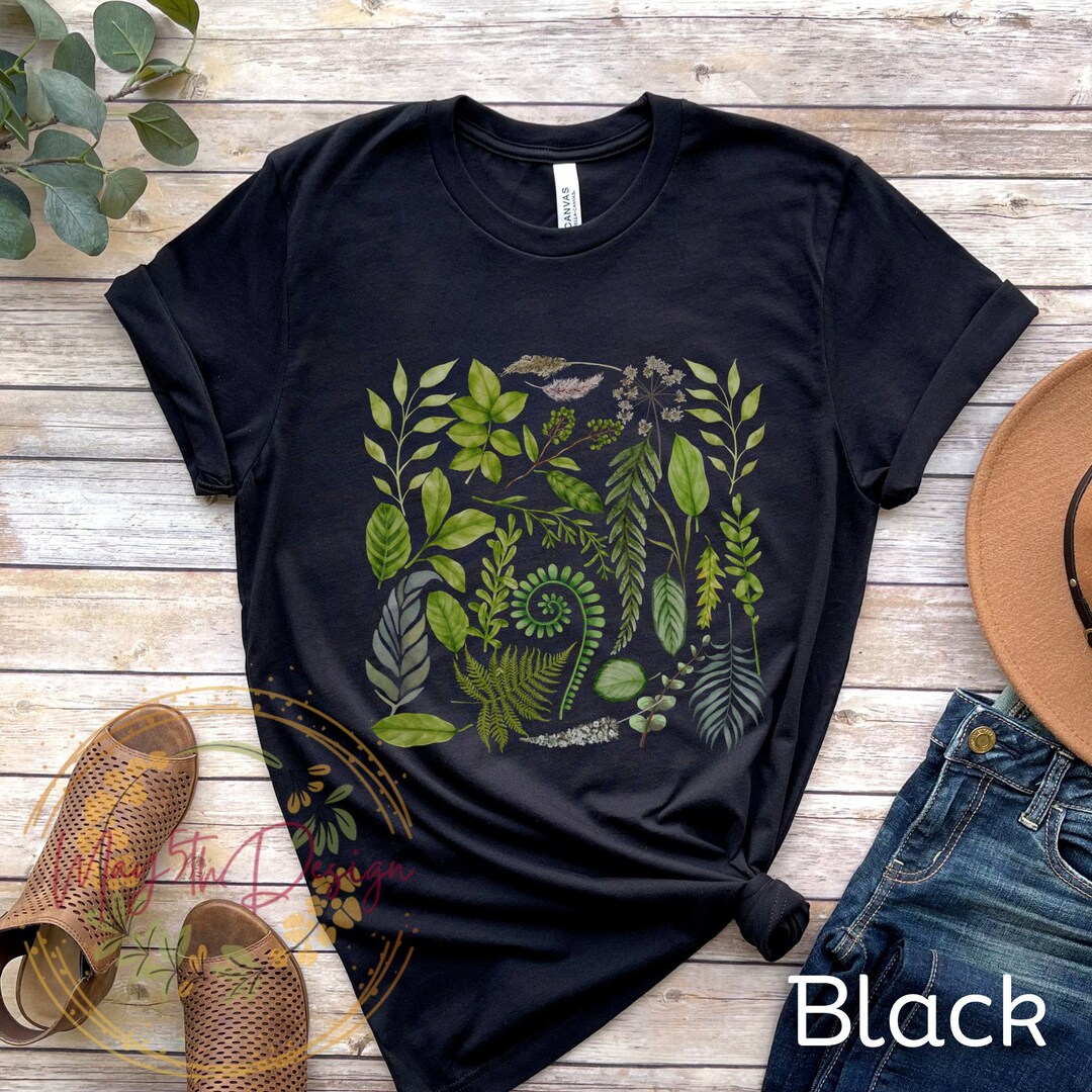 Fern Botanical Print Shirt Ferns Shirt Fern Leaf Fern Print Ferns ...