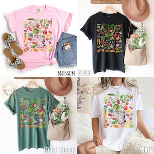 Vegetable Shirt, Vegetable Print Shirt, Comfort Color, Vegetarian Shirt ...