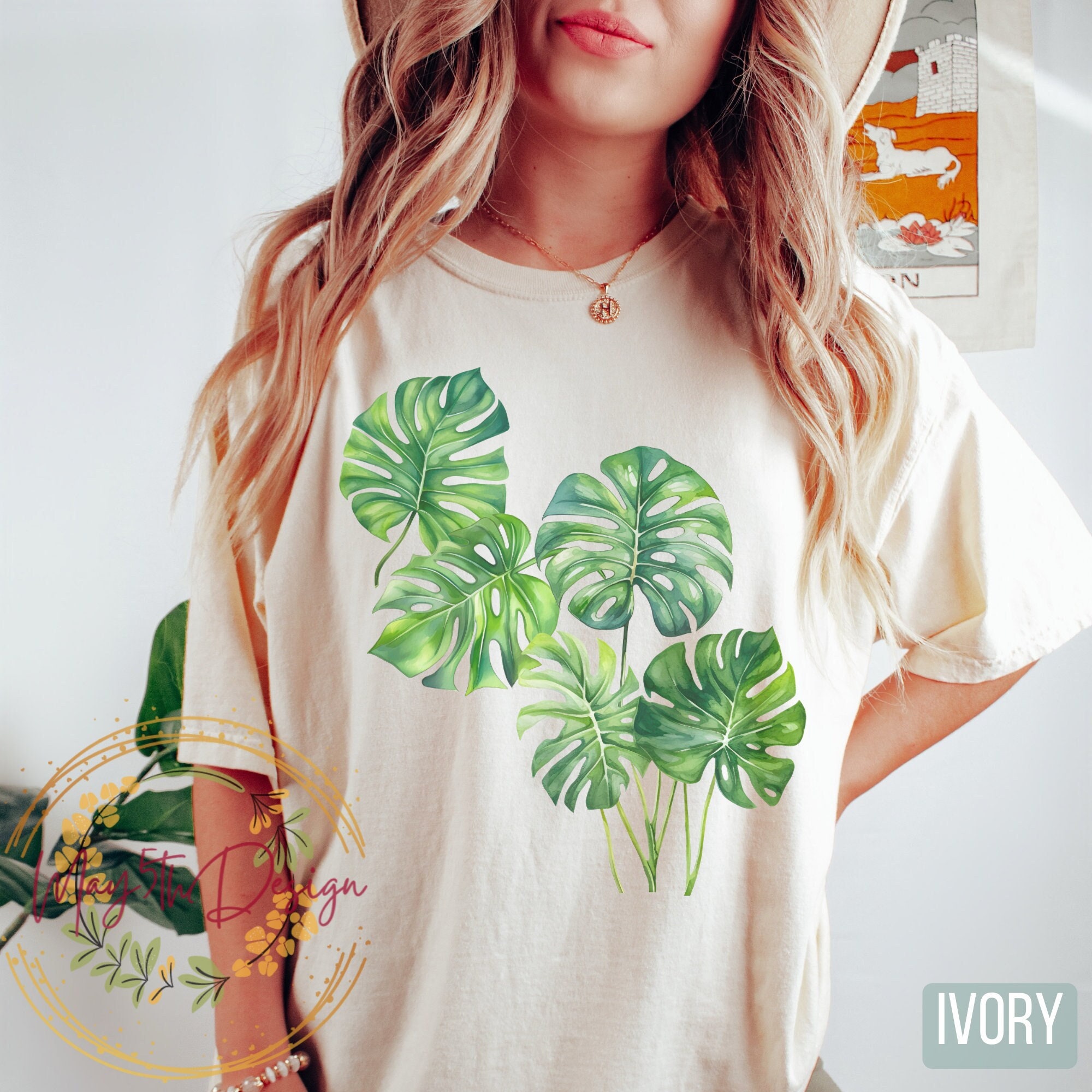 Monstera Leaf Shirt, Variegated Monstera Shirt Gift for Plant Lovers ...