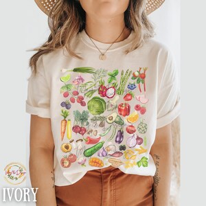 Vegetable Shirt, Vegetable Print Shirt, Comfort Color, Vegetarian Shirt ...
