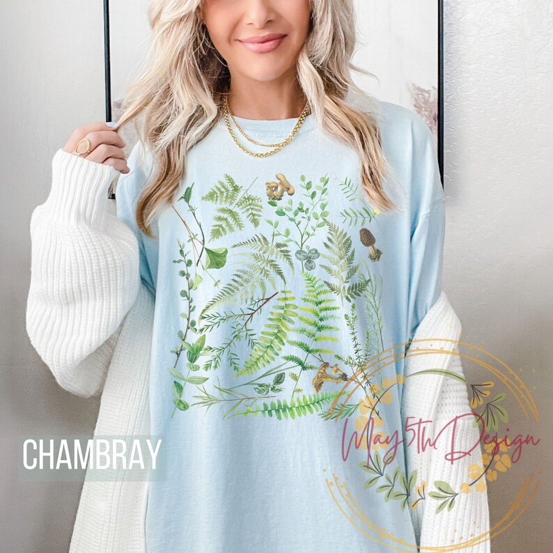 Fern Shirt Botanical Plant Botany Comfort Colors Shirt - Etsy