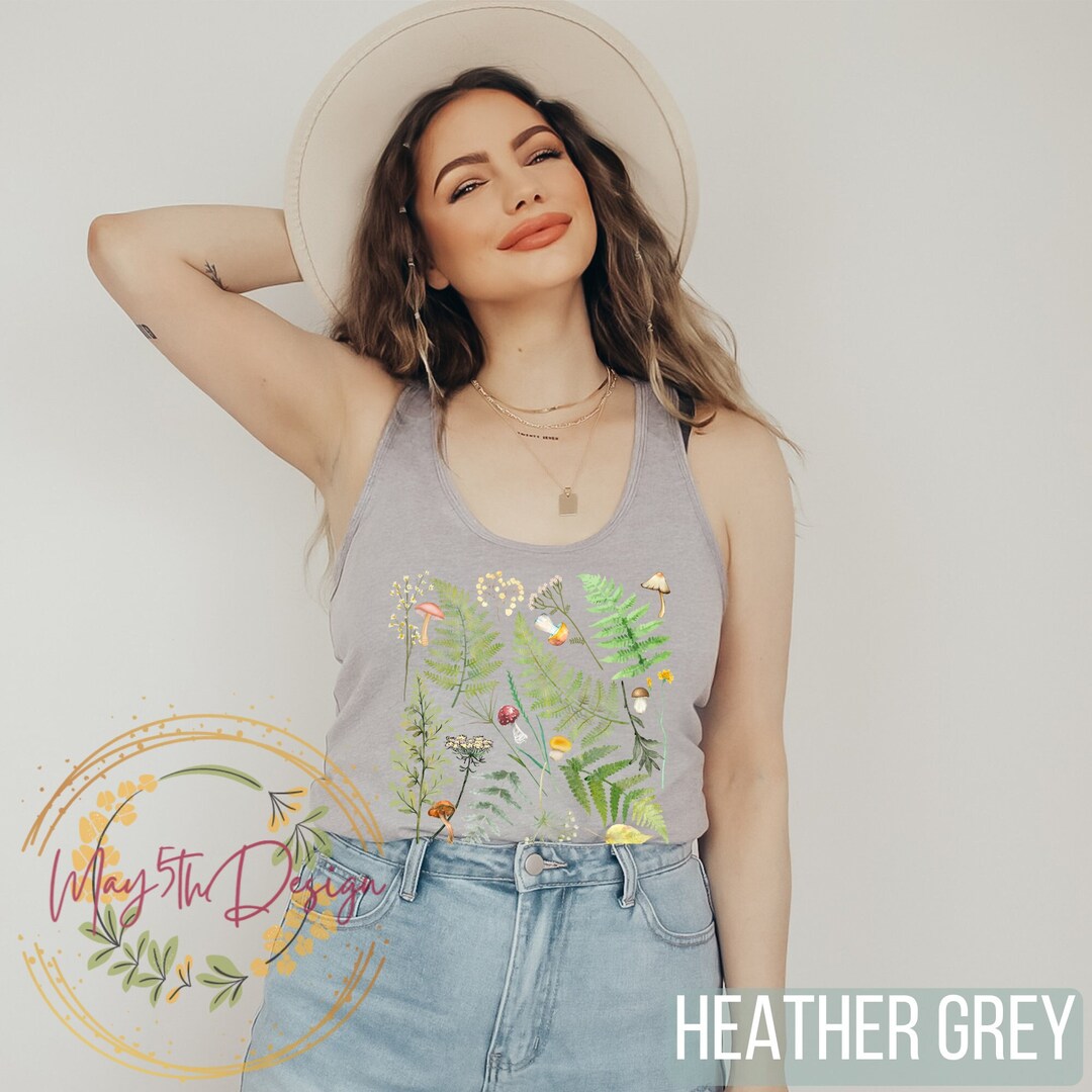 Nature Inspired Tank Top, Forest Fern Plant Clothing, Forest Ferns ...