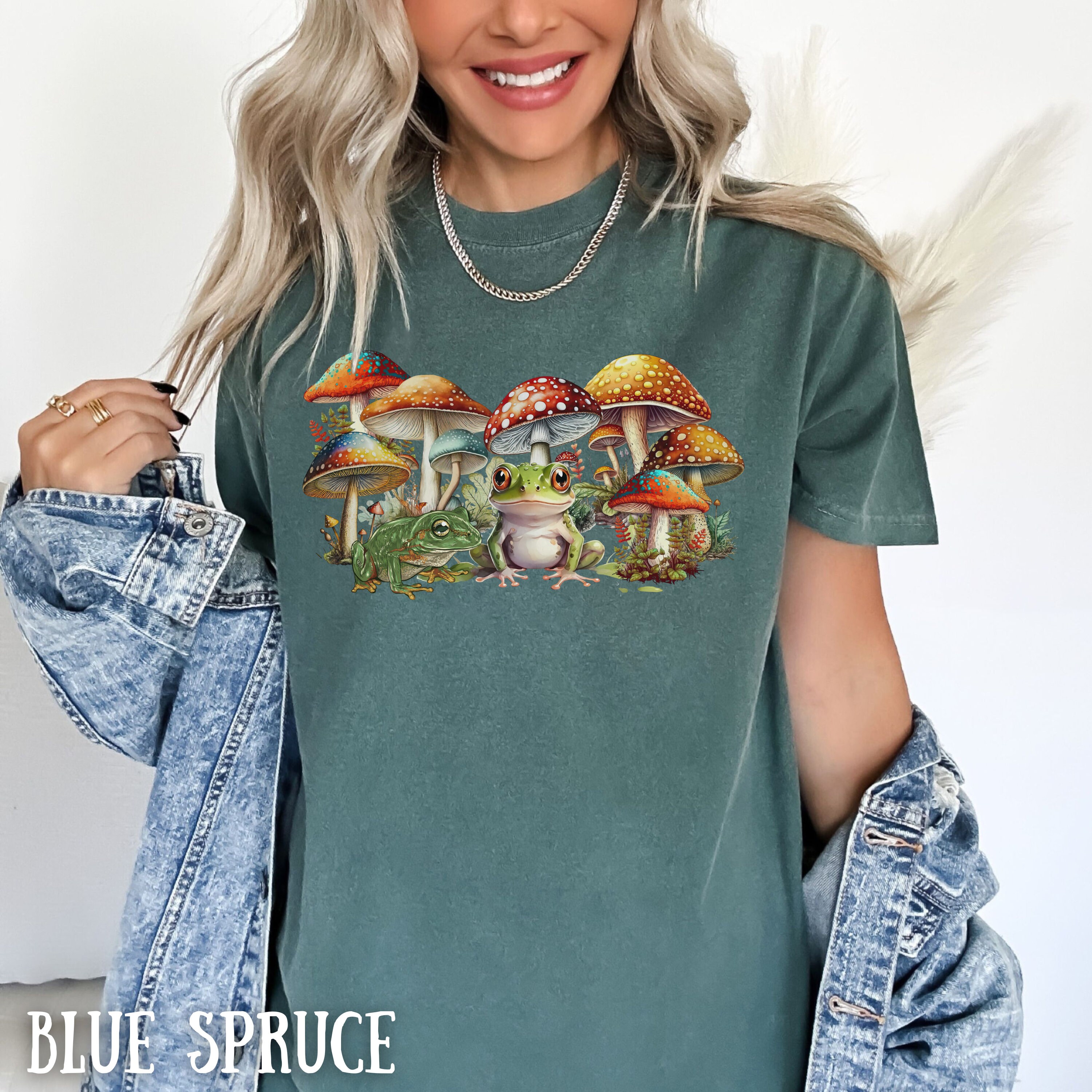 Frog Shirt, Frog and Toad, Mushroom Shirt, Funny Frog Shirt, Comfort ...