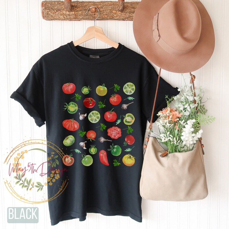 Tomato Shirt, Vegetable Print Shirt, Comfort Color, Chefs Shirt ...