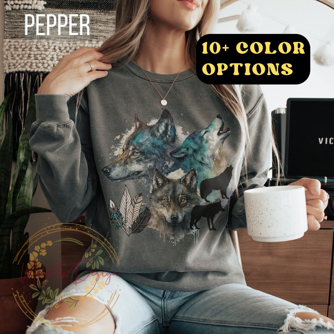 Wolf Sweatshirt, Wolves Sweatshirt, Wolves Crewneck Sweatshirt for ...