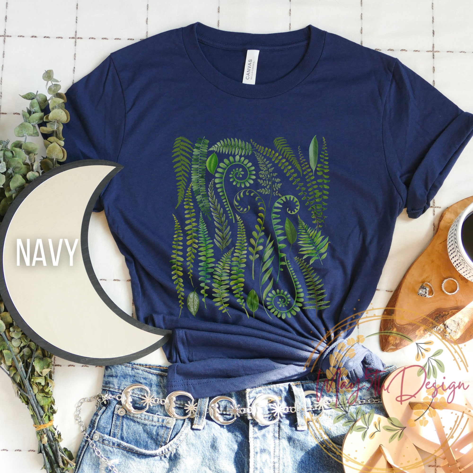 Forester Shirt Fern Print T Shirt Leaf Print Shirt - Etsy