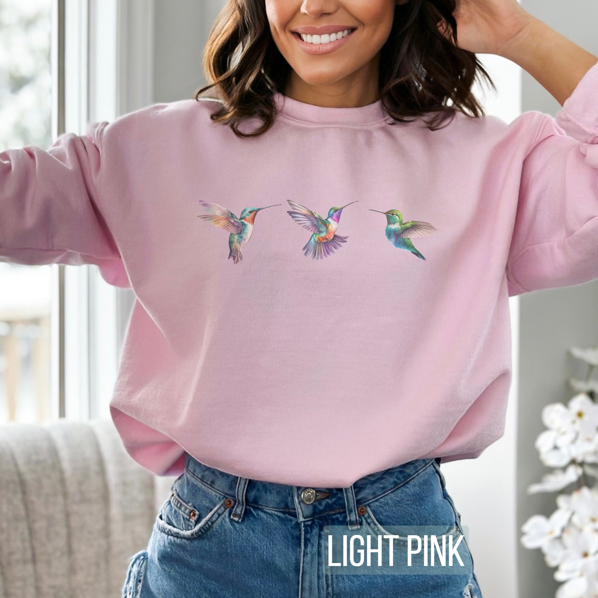 Hummingbird Sweatshirt Gift for Women, Hummingbird Lover Gift ...