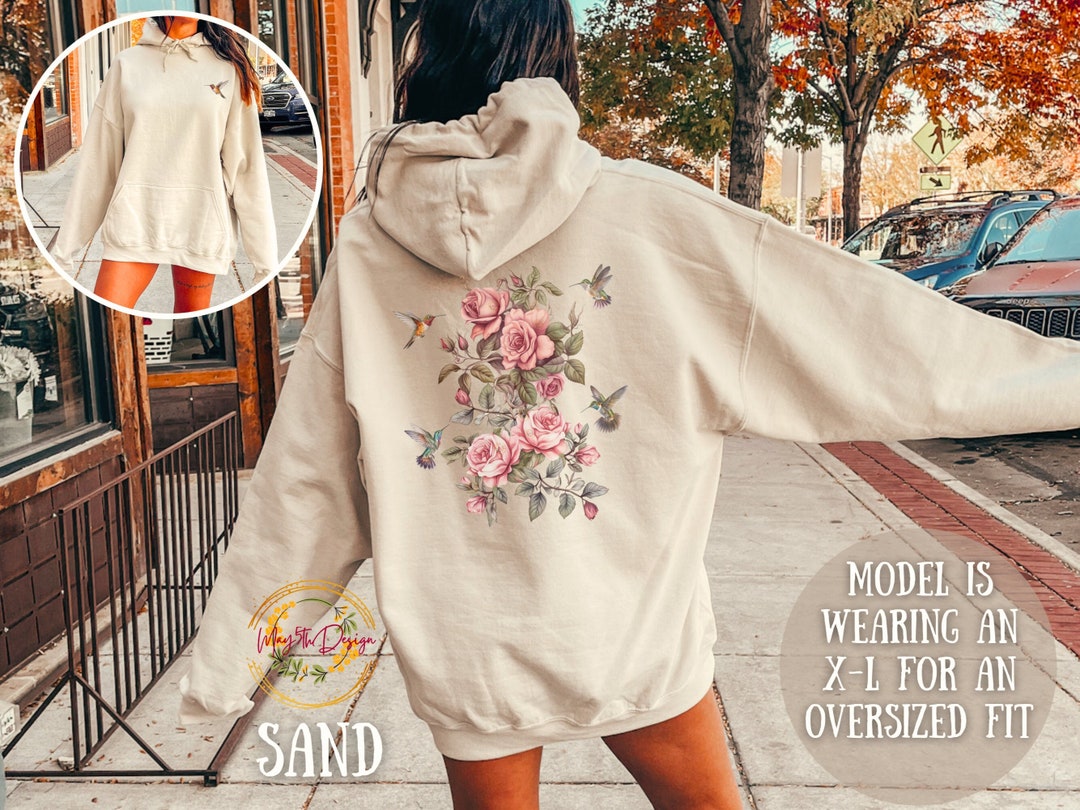 Wildflower Hoodie Hoodies for Women, Front and Back Print Vintage ...