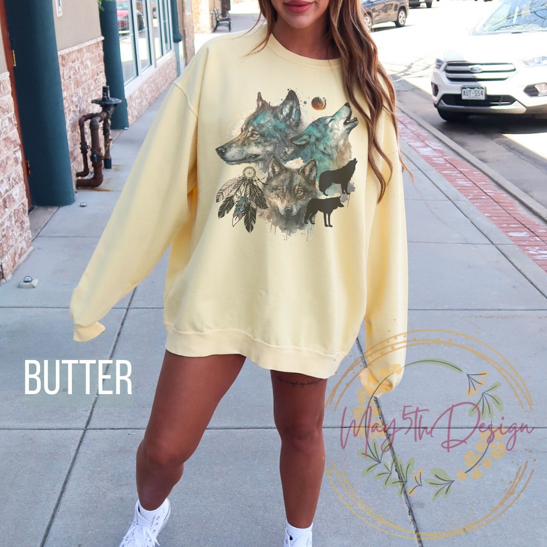 Wolves Sweater, Wolf Sweatshirt, Womens Wolf Sweatshirt Long Sleeve ...