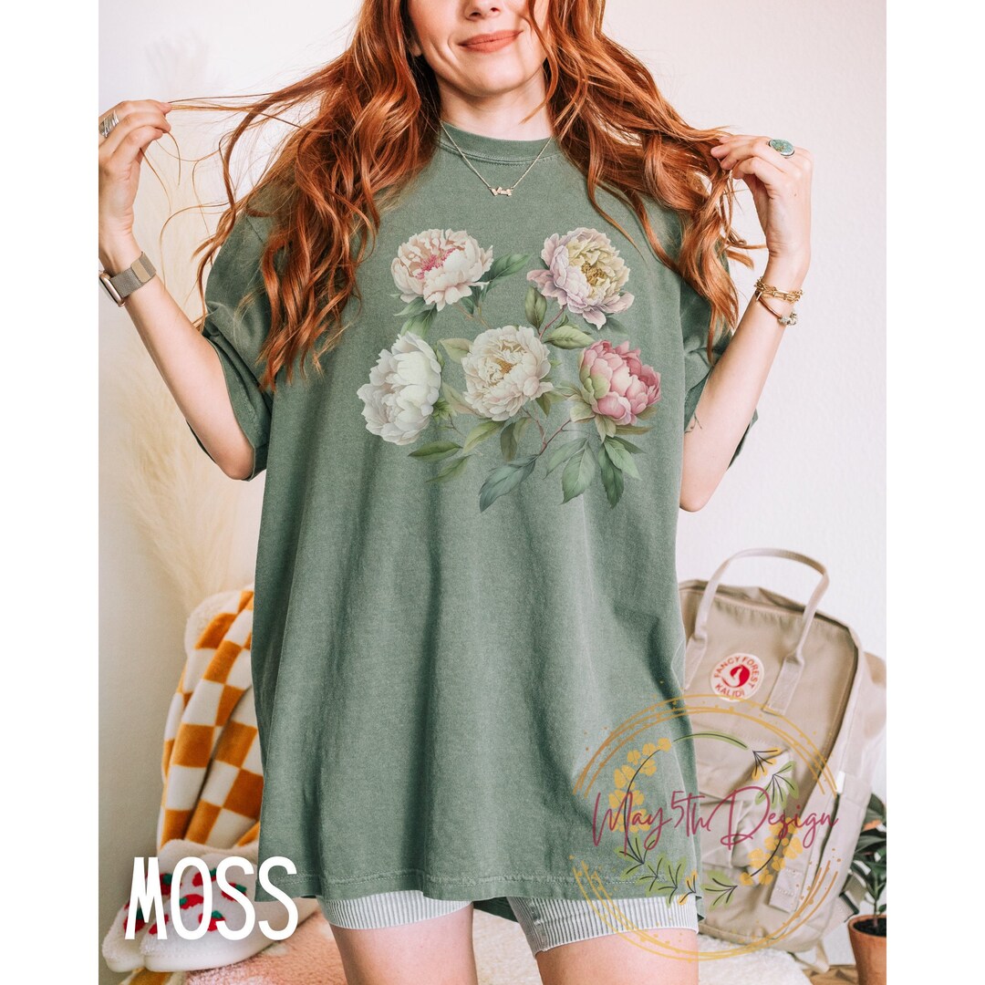 Comfort Colors® Peony Shirt, Peonies Shirt, Gift for Her, Flower ...