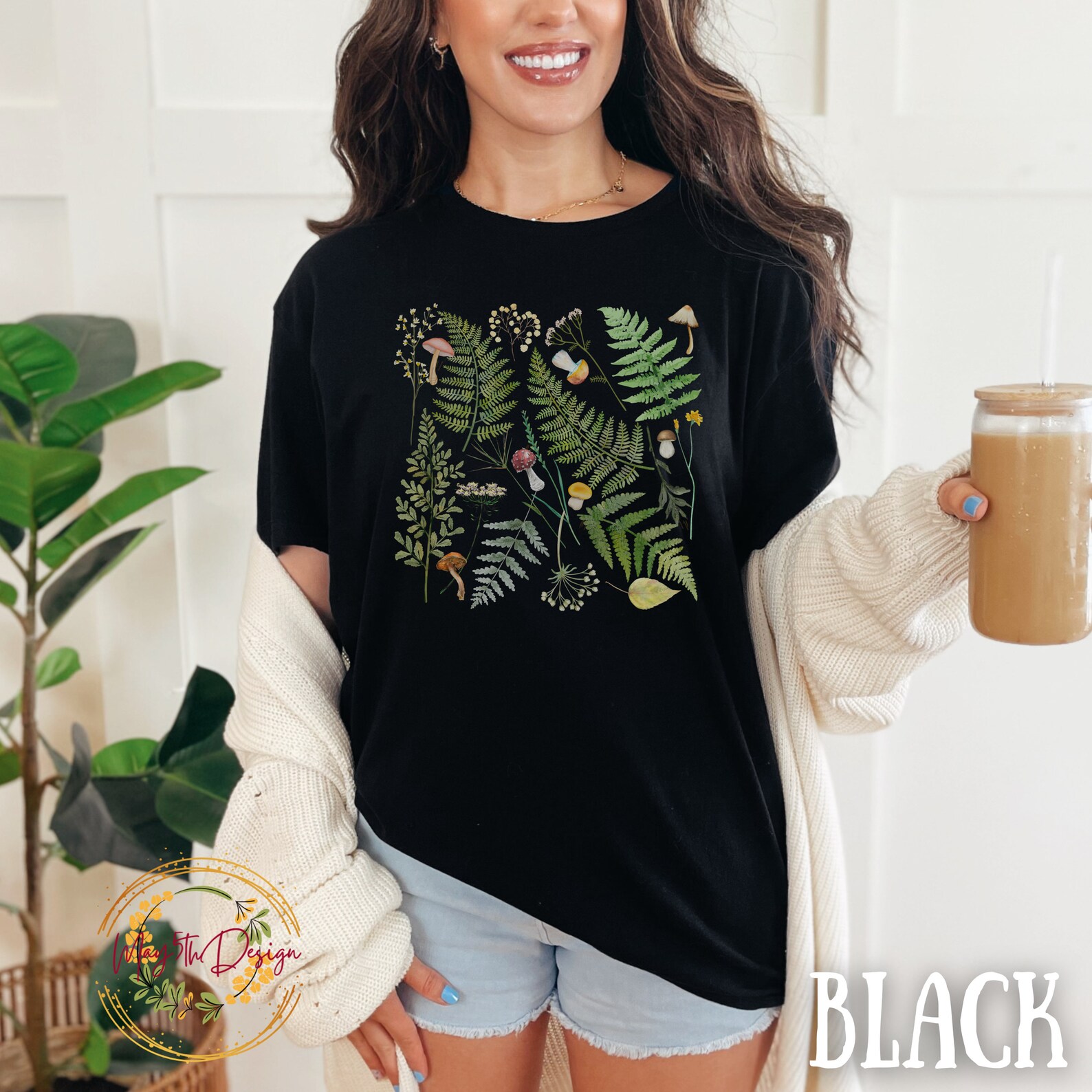 Fern Shirt, Plant Shirt, Fern Gift, Vintage Botanical Flower Garden ...