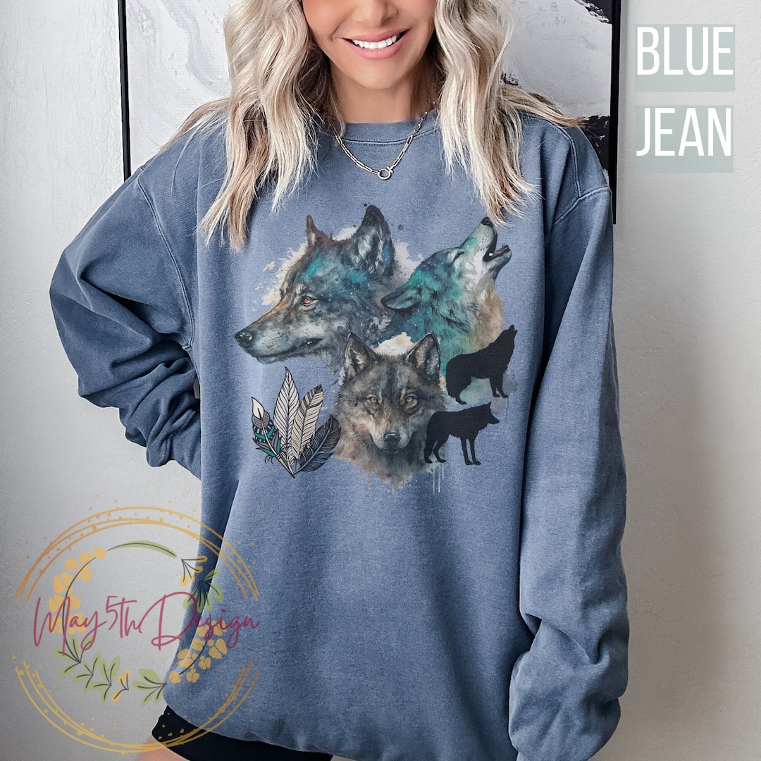 Wolf Sweatshirt, Wolves Sweatshirt, Wolves Crewneck Sweatshirt for ...