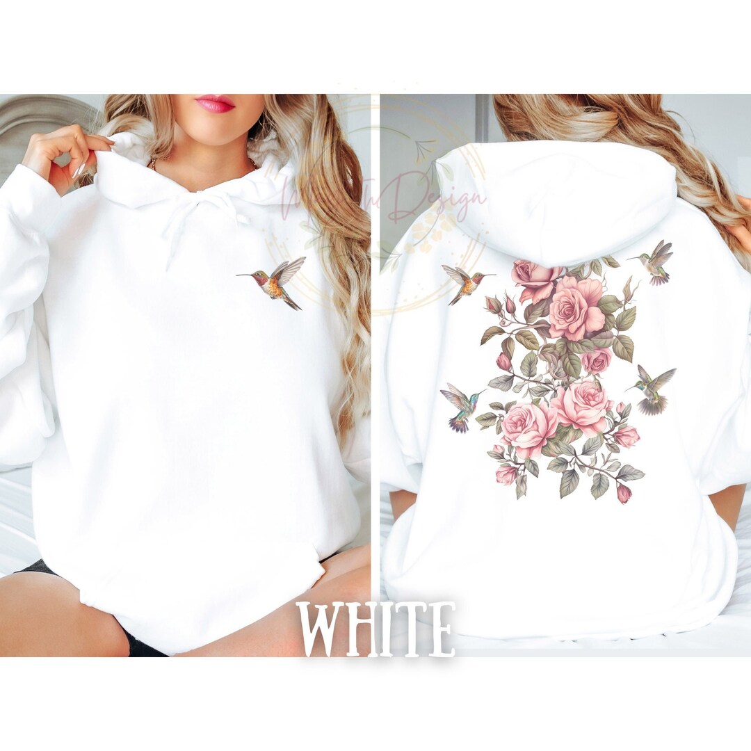 Wildflower Hoodie Hoodies for Women, Front and Back Print Vintage ...