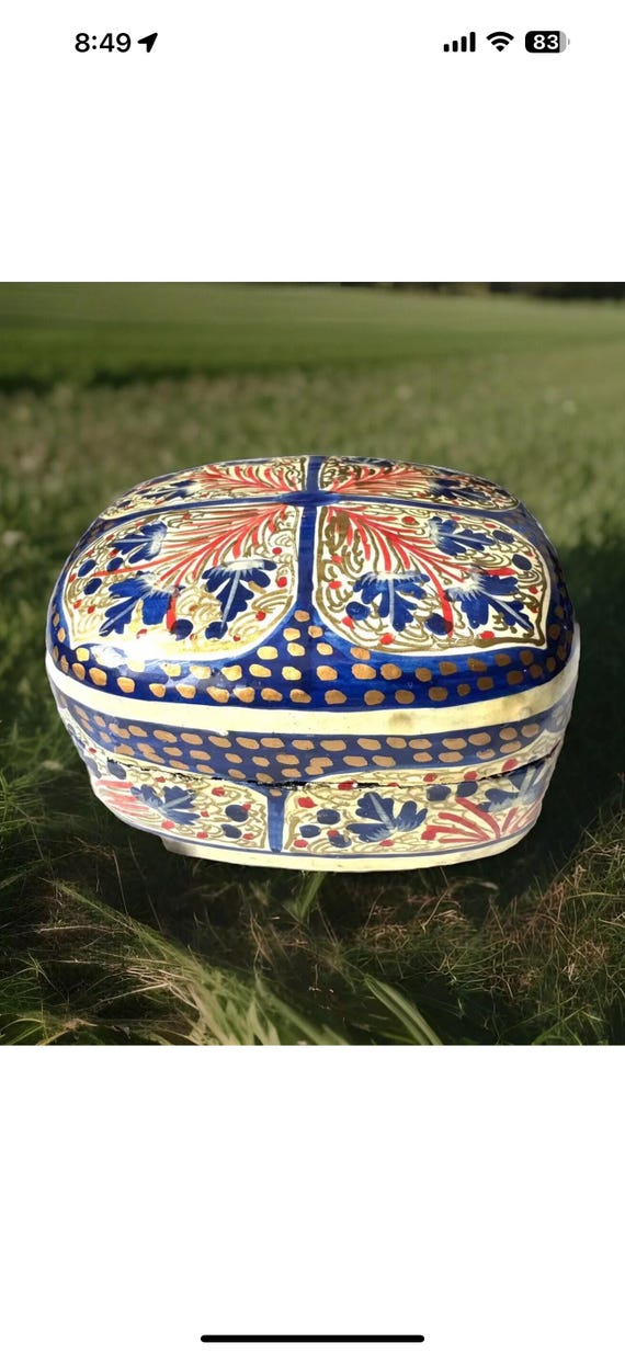 Stunning and Hand Painted Paper mache and wooden jewe… - Gem