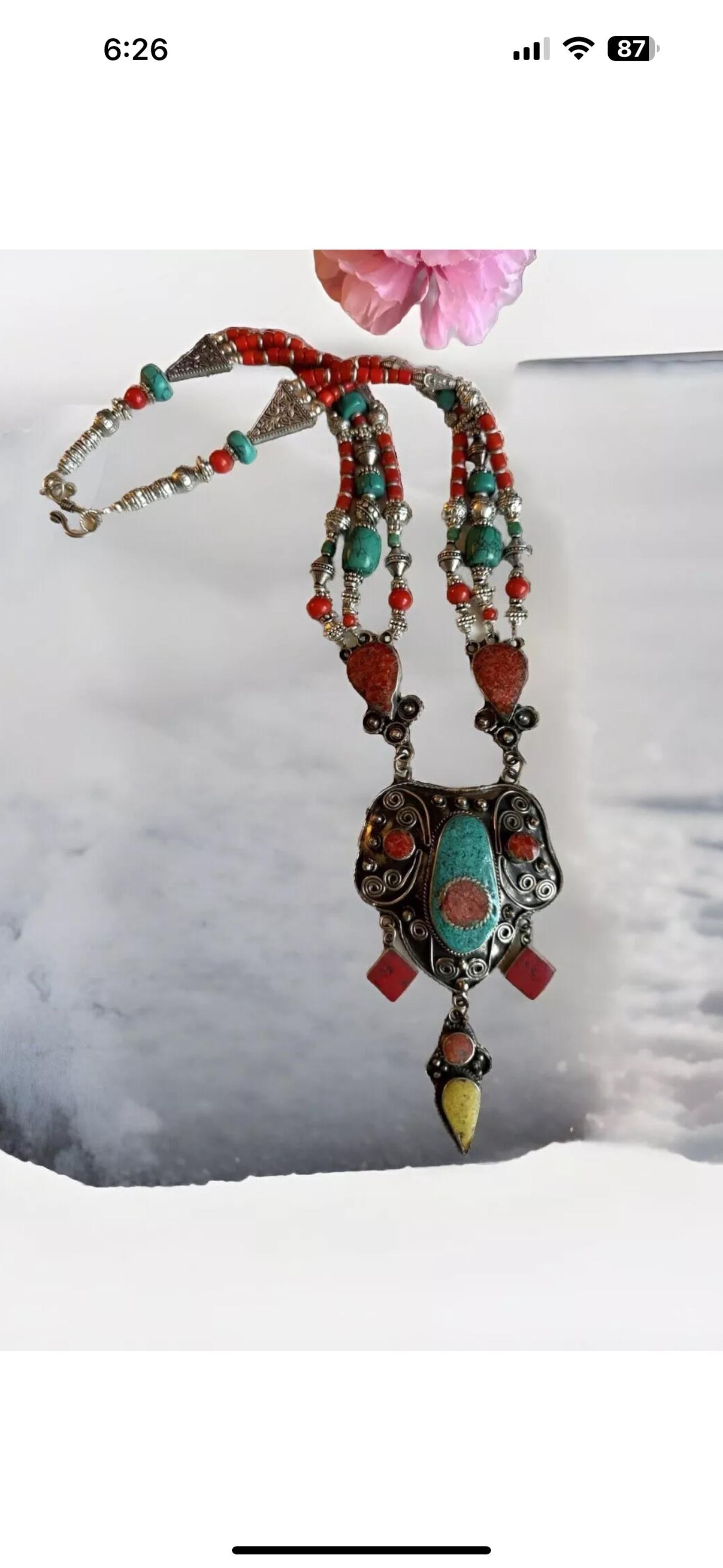 Stunning & Vintage Tibet/indo Tribal Style and Boho Theme Three Strand ...