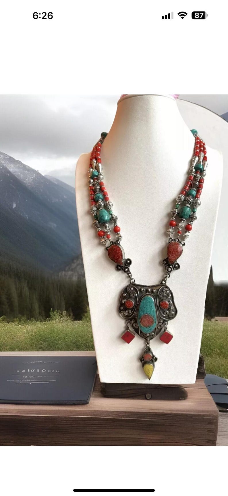 Stunning & Vintage Tibet/indo Tribal Style and Boho Theme Three Strand ...