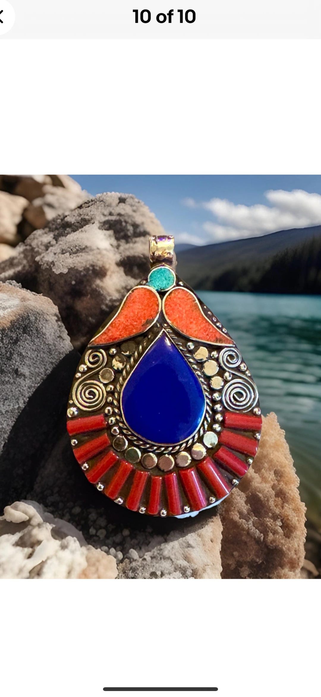 Vintage & Handcrafted Ethnic Tibetan and Navajo Style Fruit Shape ...