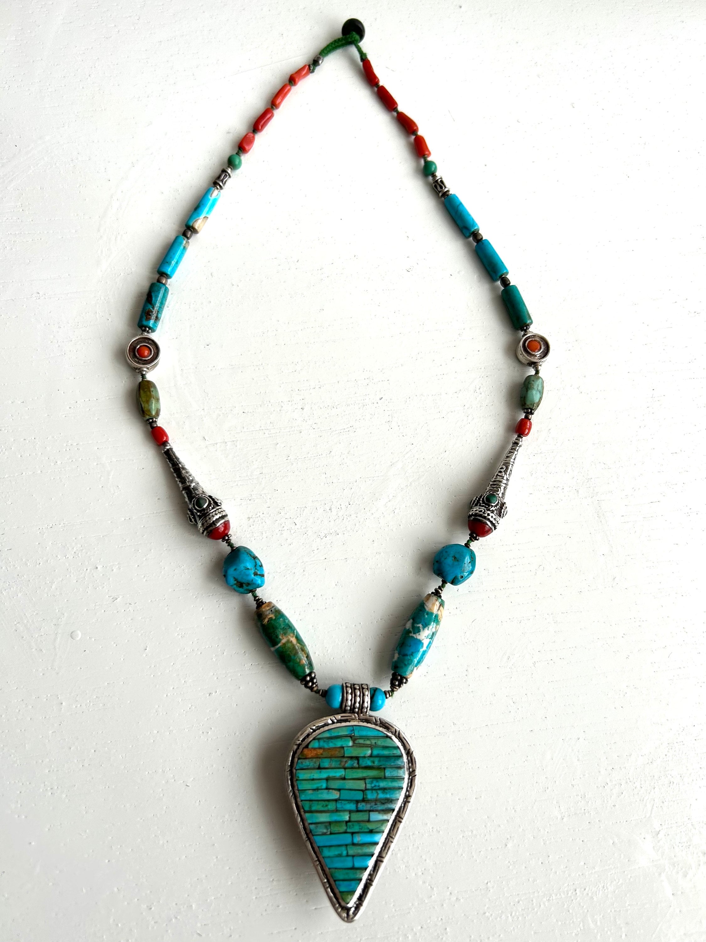 Vintage and Beautiful Handmade Tibetan Ethnic Tribal Necklace With ...