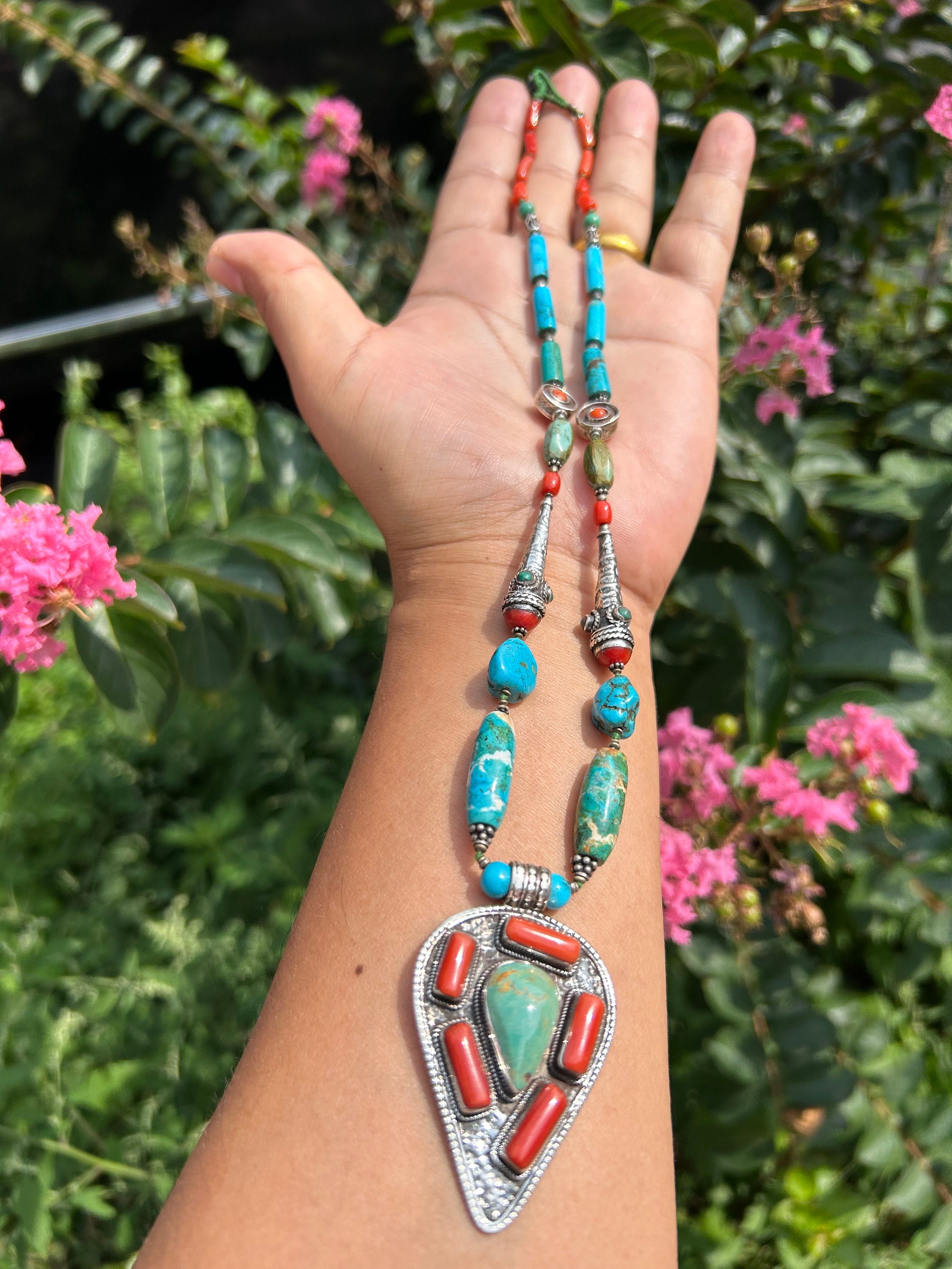 Vintage and Beautiful Handmade Tibetan Ethnic Tribal Necklace With ...