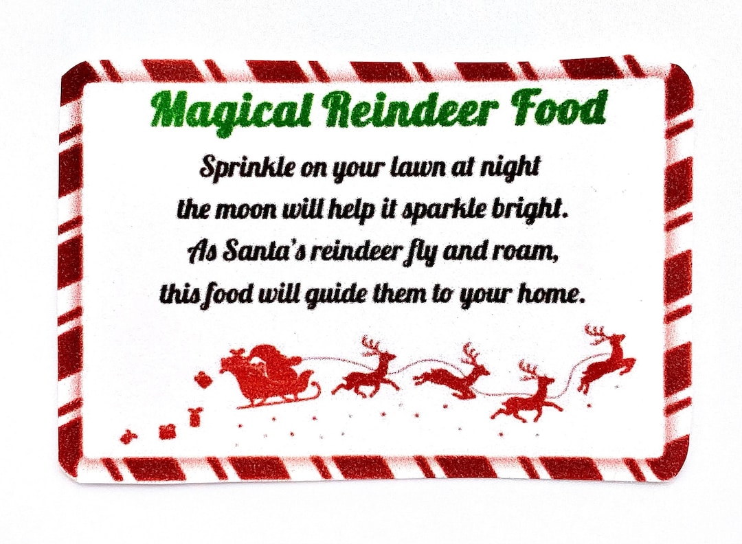 Magical Reindeer Food Digital Download Reindeer Food Printable ...