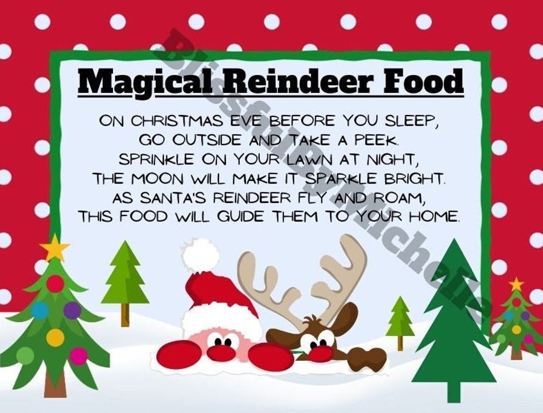 Magical Reindeer Food | Digital Download | Reindeer Food | Printable ...