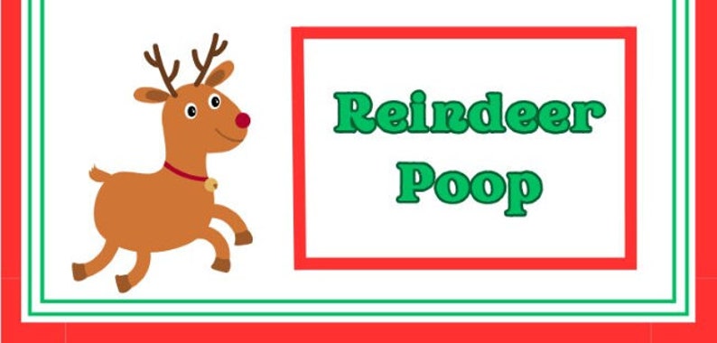 Reindeer Poop Bag Topper | Reindeer Poop | Reindeer Poop Poem ...