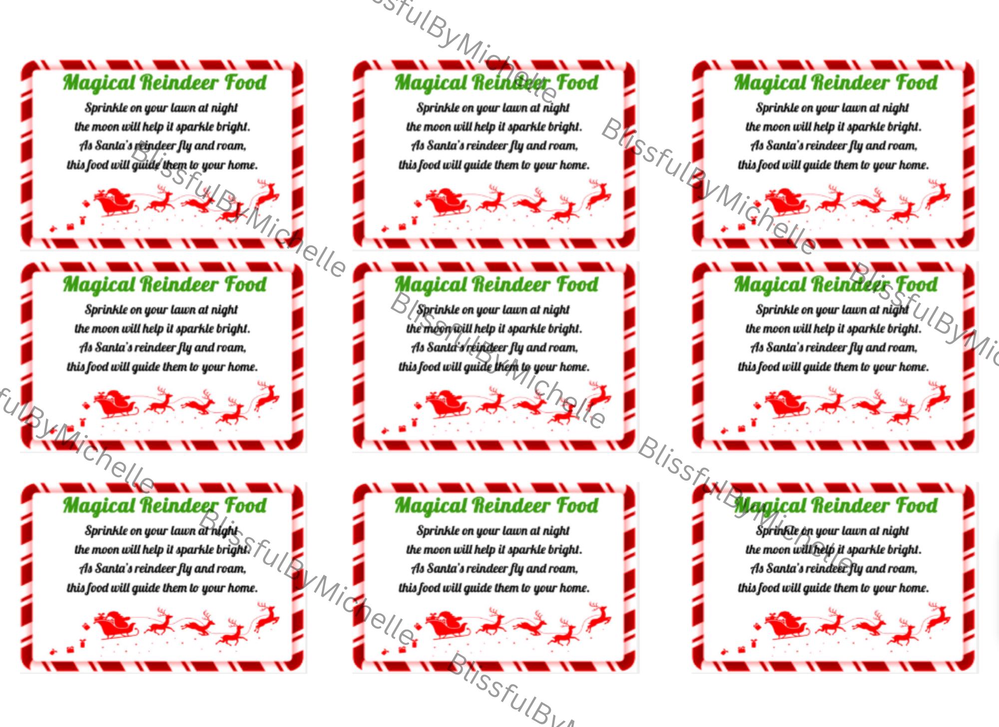 Magical Reindeer Food | Digital Download | Reindeer Food | Printable ...