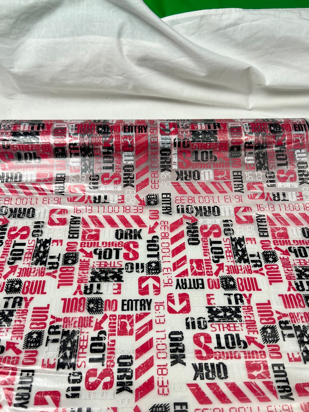 Hydrographics Film Water Transfer Black and Red Graffiti Transparent ...