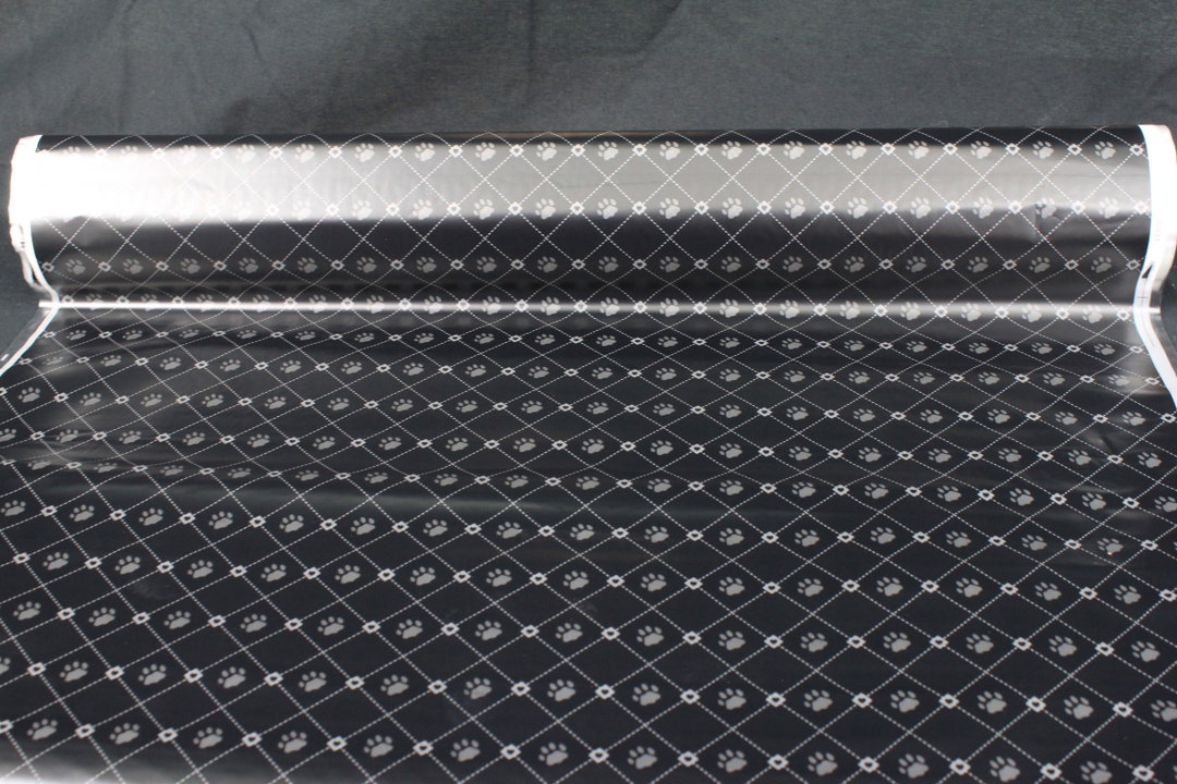 Hydrographics Film Water Transfer Puppy Paw Prints Black Checkerboard ...