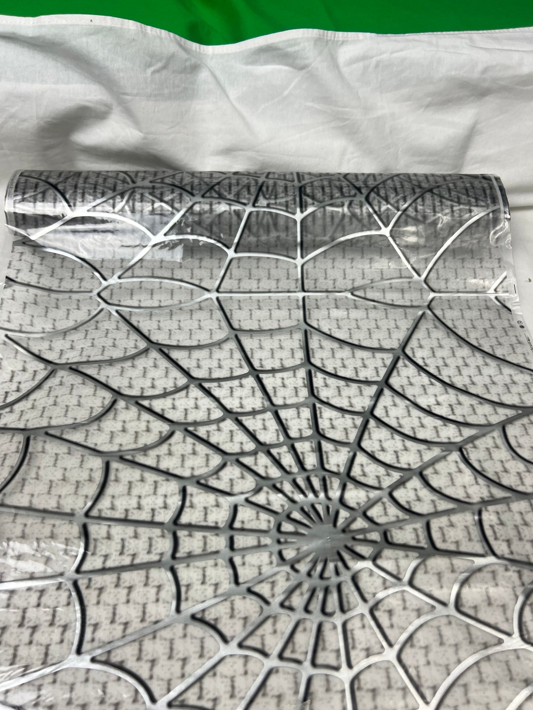 Hydrographics Film Water Transfer Black and Gray and Silver Spider Web ...
