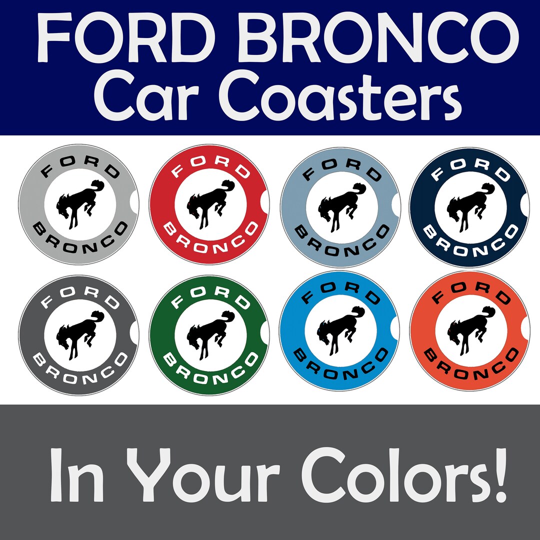 Ford Bronco Car Coasters - Set of 2 - Etsy