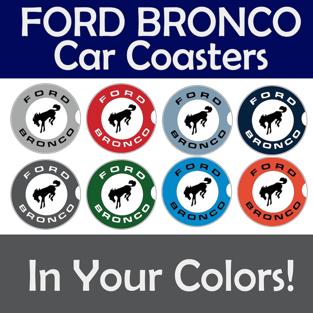 Customizable Ford Bronco Car Coasters - Set of 2 - Etsy