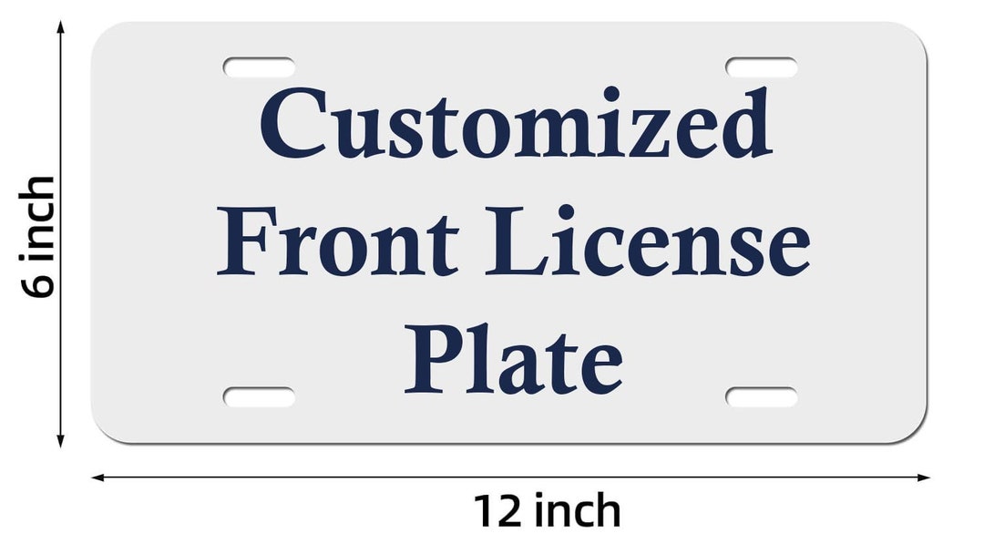 Custom Front License Plate - Etsy