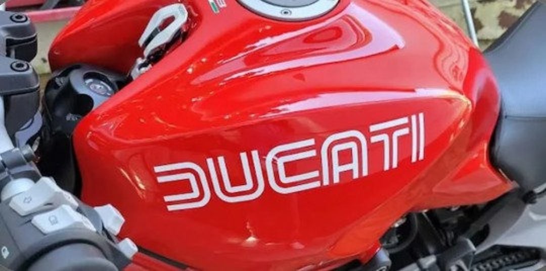 2x Ducati Retro Motorcycle Bike Decals Stickers Set Vinyl Logo Fuel ...