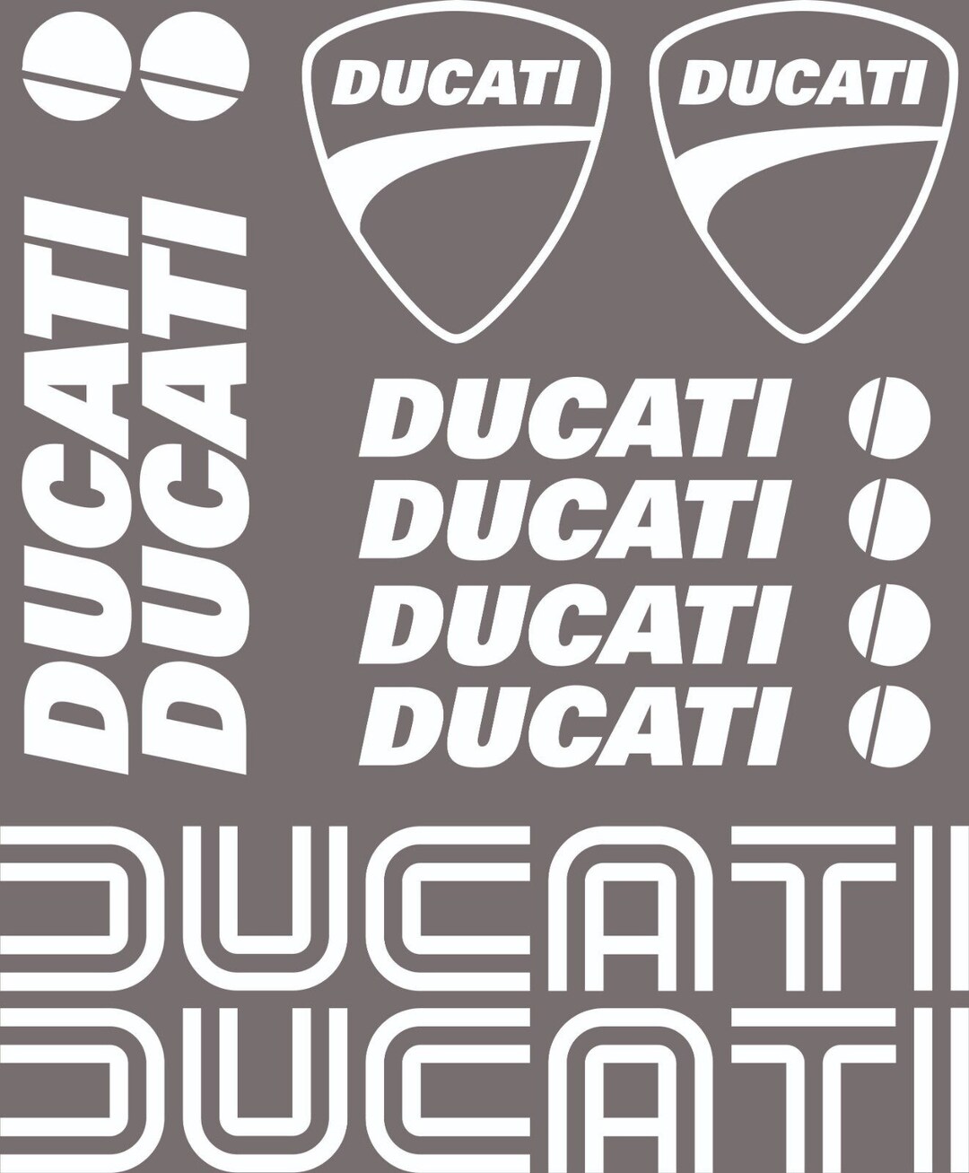 Ducati Motorcycle Decals Stickers Set for Bike Fuel Tank Helmet Car Window Retro Logo - Etsy