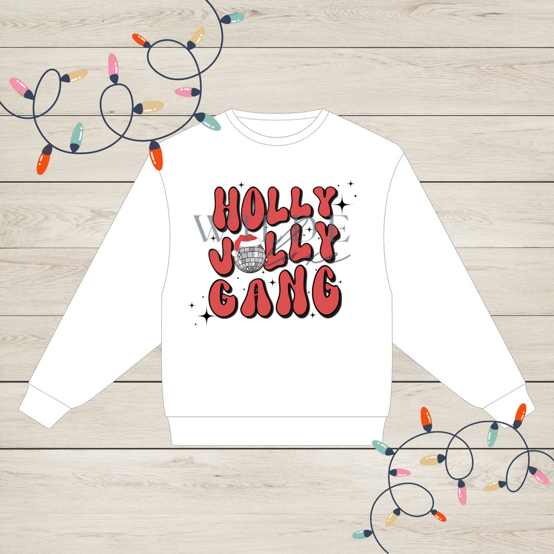 Disco Christmas Holly Jolly Gang PNG Holidays Digital Sublimation ...