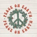 Retro Peace on Earth PNG Christmas Groovy Holidays Sublimation SVG ...