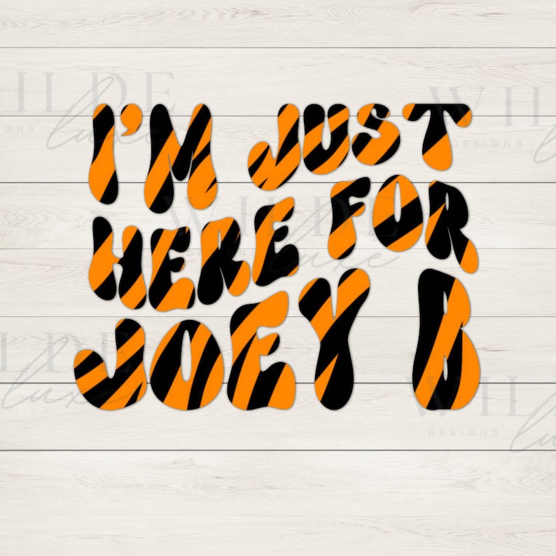 Joey Burrow PNG Joe Tiger Foottball SVG Sublimation Joey B Trendy ...