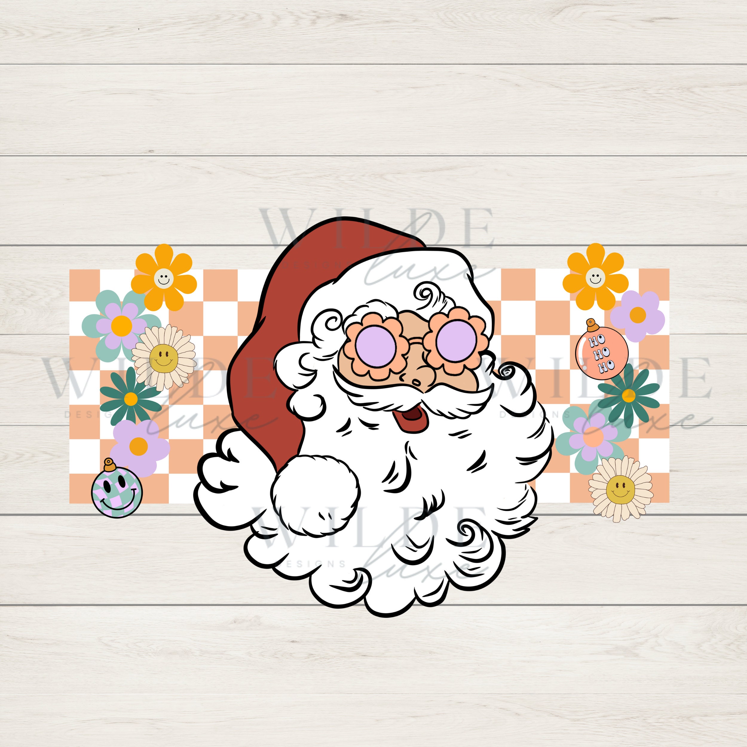 Groovy Retro Santa PNG Trendy Disco Holidays Sublimation Christmas SVG ...