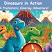 Printable Dinosaurs in Action: A Prehistoric Coloring Adventure- 10 ...