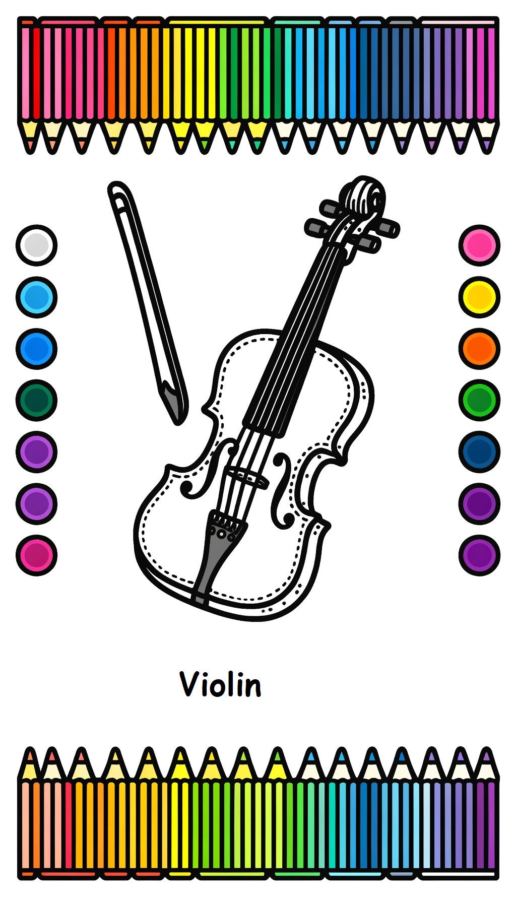 Printable Musical Masterpieces: A Kid's Coloring Book of Instruments ...